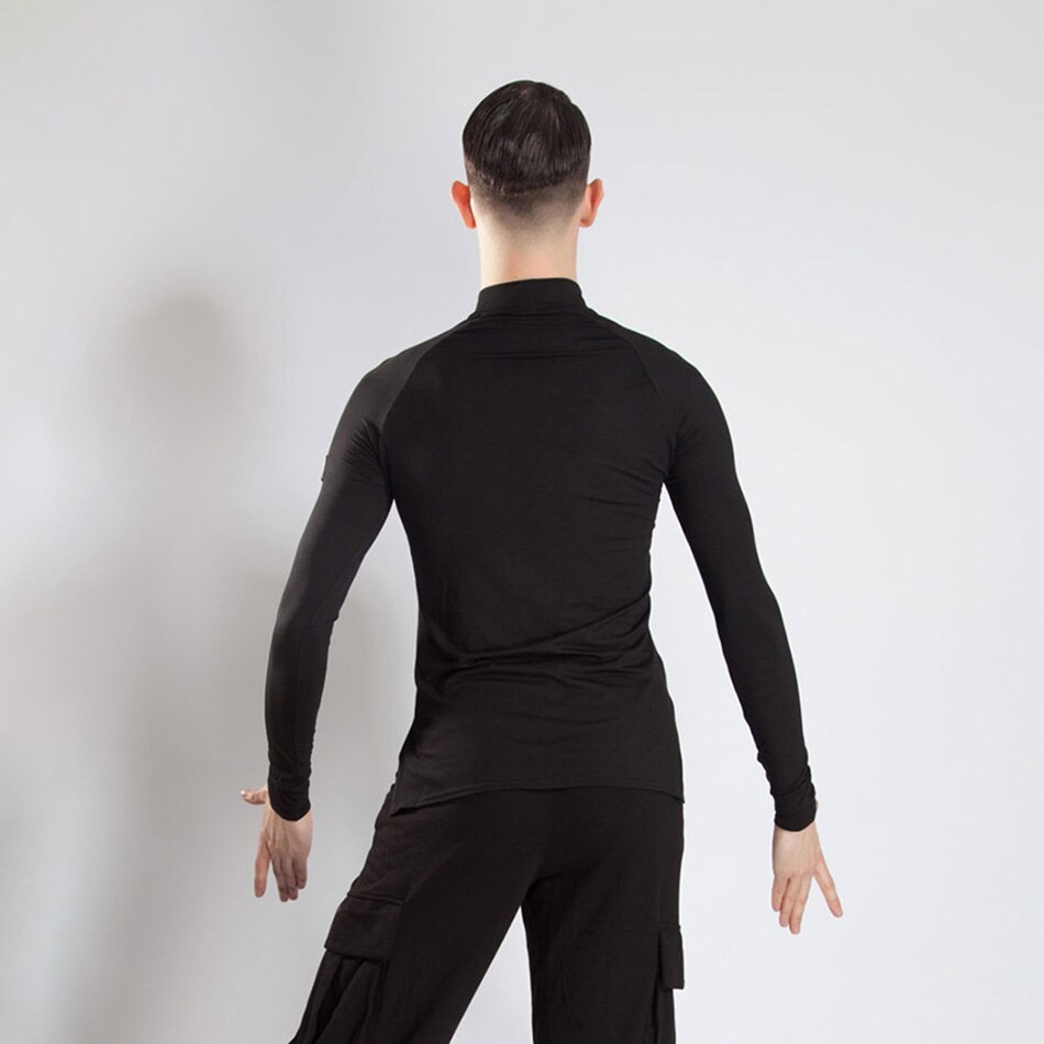 Male Latin Dance Dress Long Sleeve Latin Dance Top... – Grandado