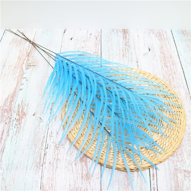 simulation palm leaves plastic fan-shaped leaf bra... – Grandado