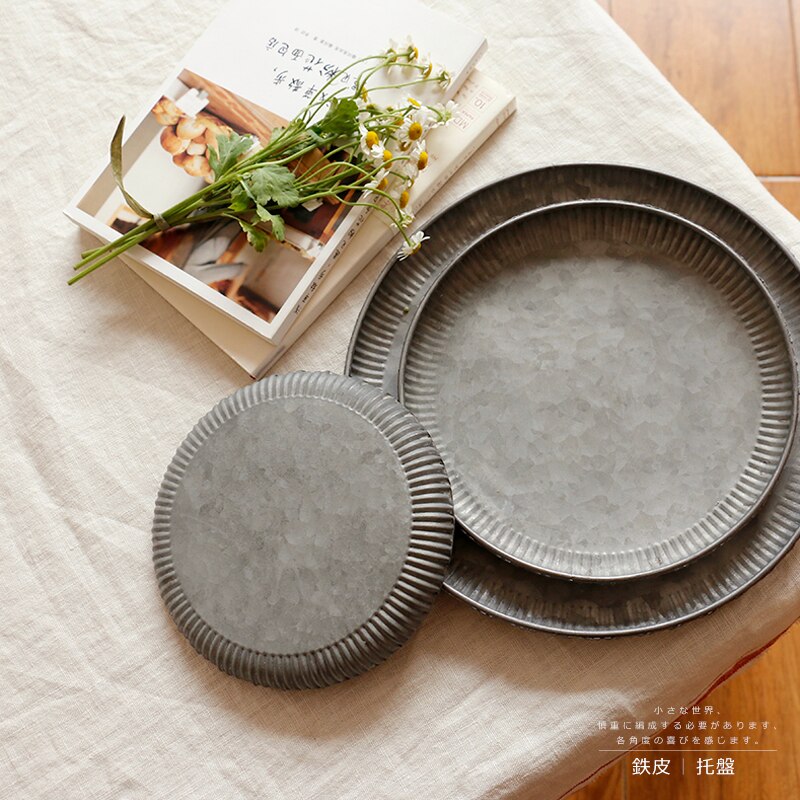 Retro Iron Craft Lace Iron Plate Handcrafted Round... – Grandado