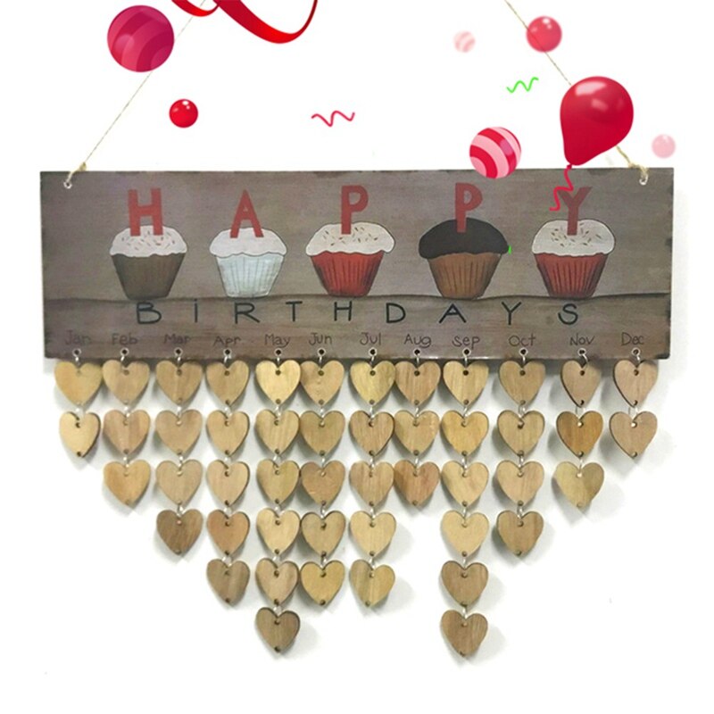 1Pc Home Hanging Decor DIY Wall Calendar Cake Happ... – Grandado