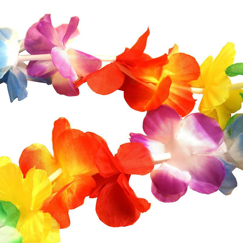 50 x Tropical Hawaiian Flower Necklaces by - Large... – Grandado