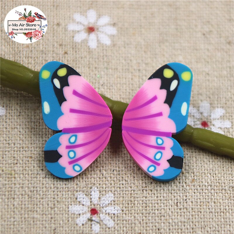 10pairs 26x14mm polymer clay butterfly wing Flatba... – Grandado
