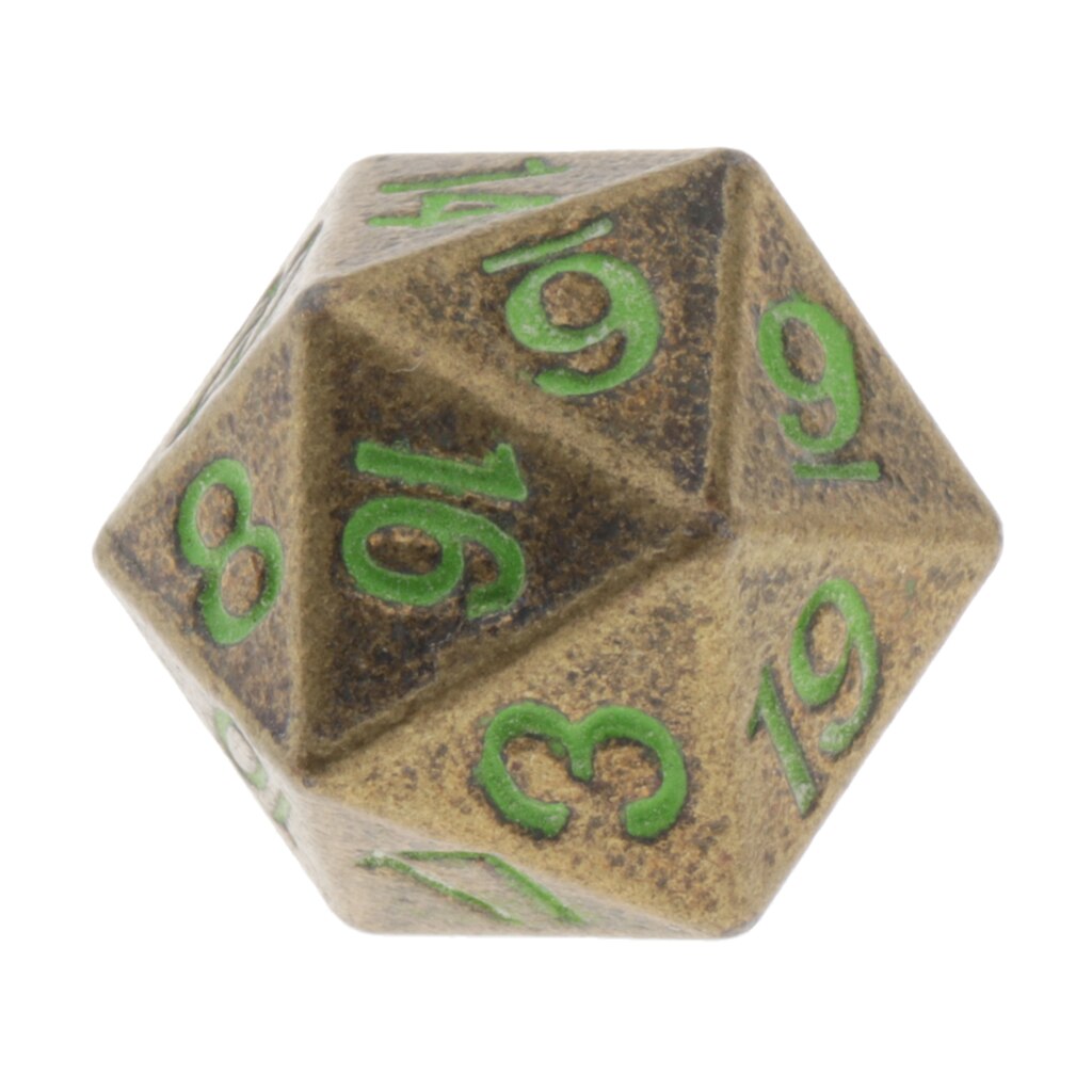 Glow in The Dark Dice D20 Metal Polyhedral Dice fo... – Grandado