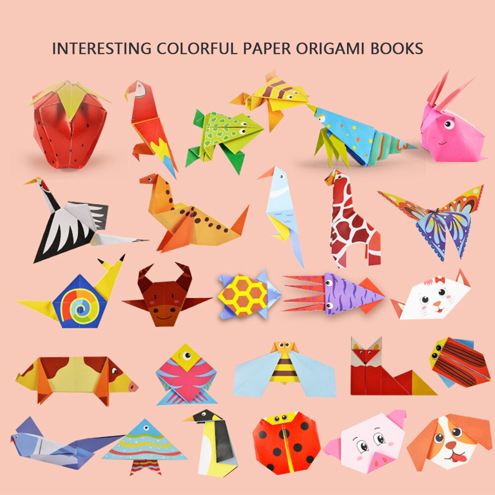 54pcs/set Origami Paper 3D Cartoon Animal Pattern ... – Vicedeal