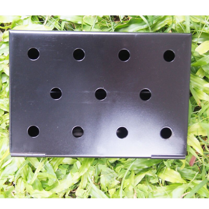 Non-Stick V-Shape BBQ Smoking Box Gas Grill Smoker... – Vicedeal