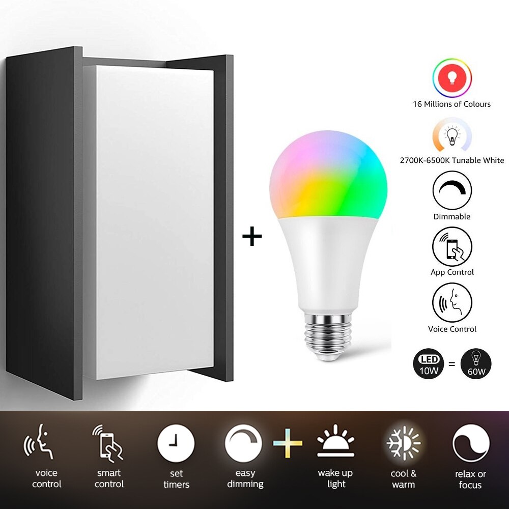 Led E27 Wifi Smart Wandlampen Smart Outdoor Verlic... – Vicedeal
