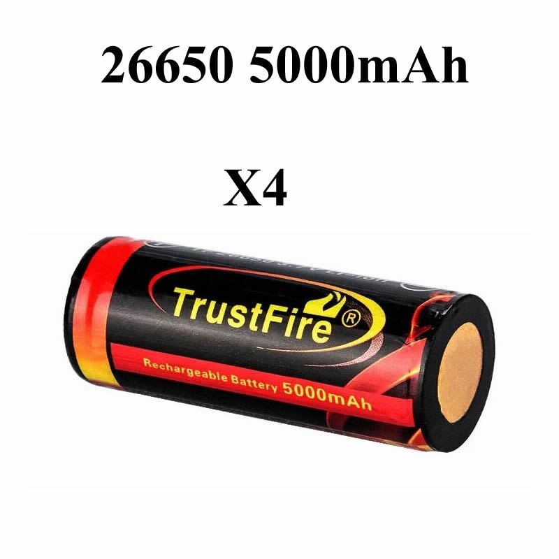 4 Uds TrustFire 18650, 14500, 26650, 32650, 16340,... – Grandado