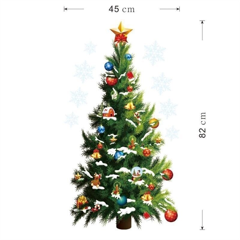 Year Window Glass PVC Wall Sticker Christmas Tree ... – Grandado