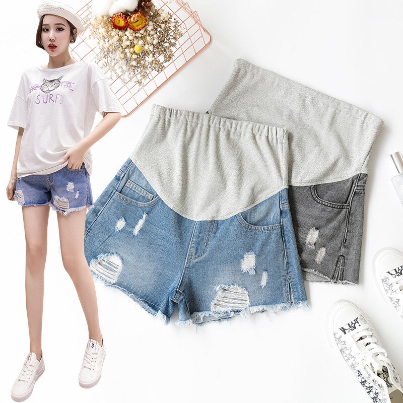 Maternity Denim Shorts Pants For Pregnant Women Cl... – Grandado