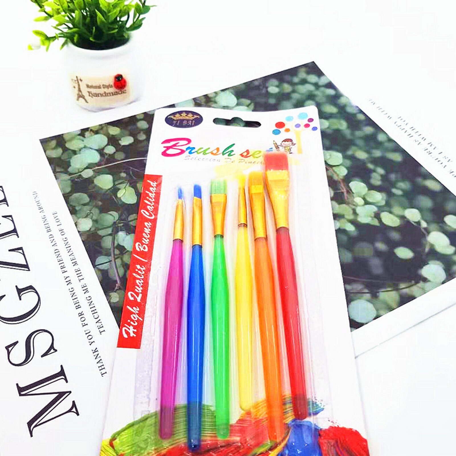 12 Colors 12ml Acrylic Paints Pigment Set with 6 B... – Grandado