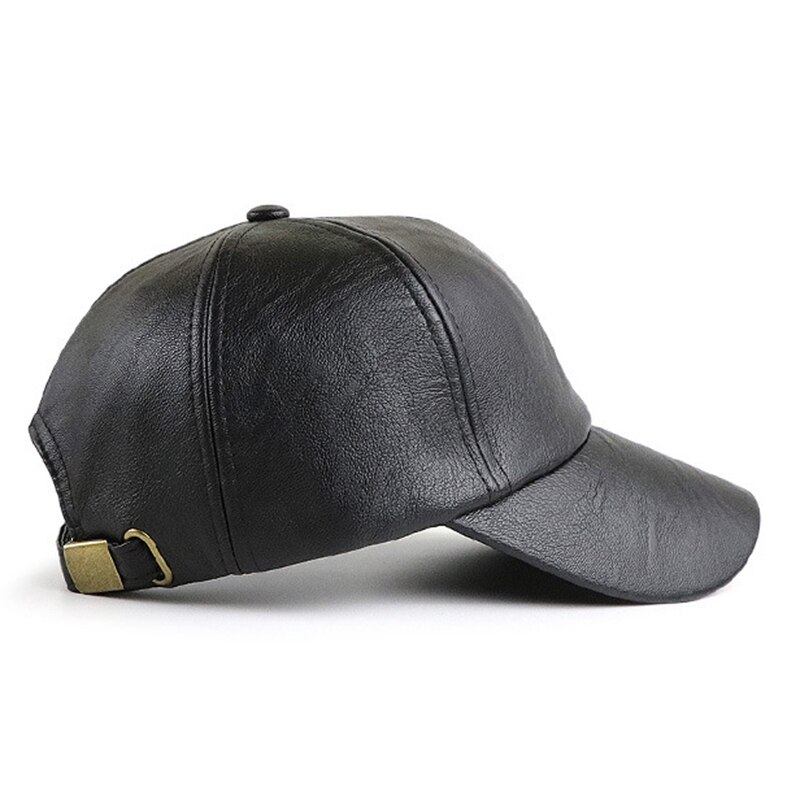 JAMONT Outdoor Winter Cap PU Leather Baseball Cap ... – Grandado