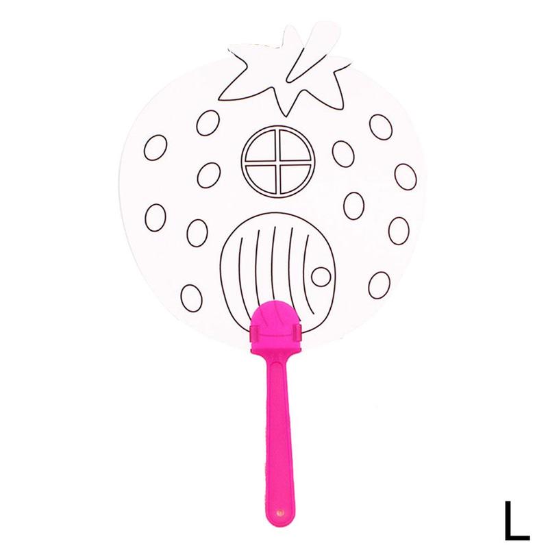 Kids Hand Paint Paper Fan Coloring Pictures DIY Pa... – Grandado