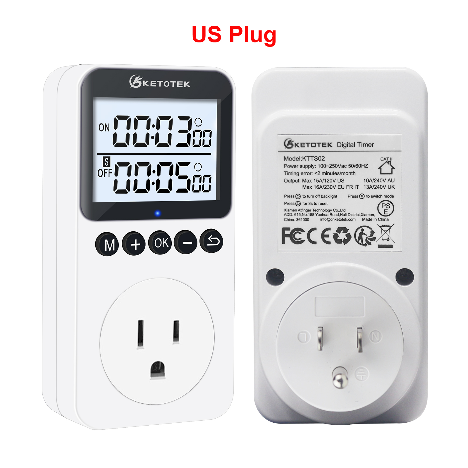 Digital Timer Switch Socket Kitchen Timer Outlet P... – Grandado