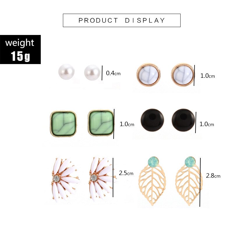 Flowers Earrings Leaves Earring Suit Pearl Water P... – Grandado