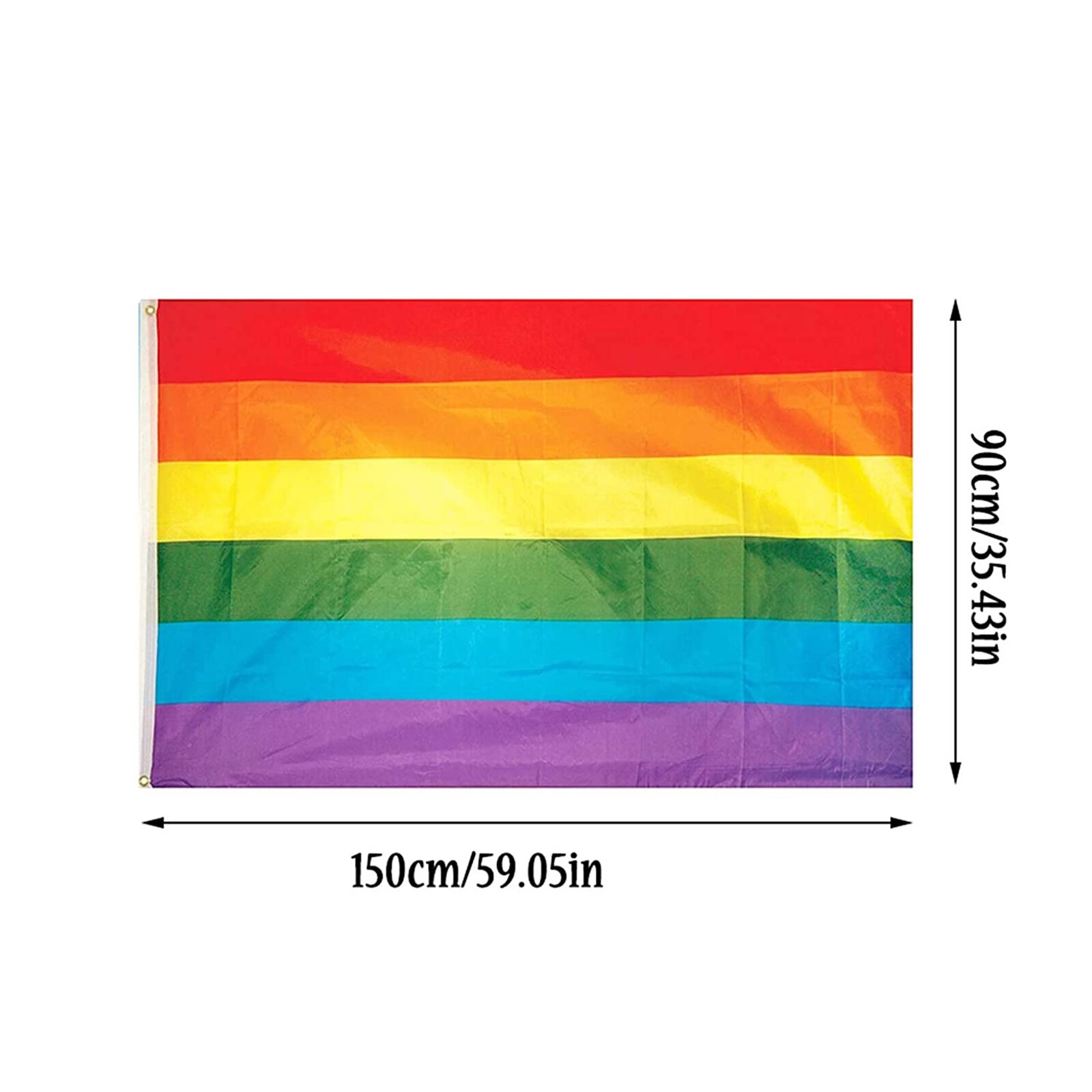 90X150Cm Rainbow Pride Vlag 6-Kleur Strepen Uv Fad... – Vicedeal