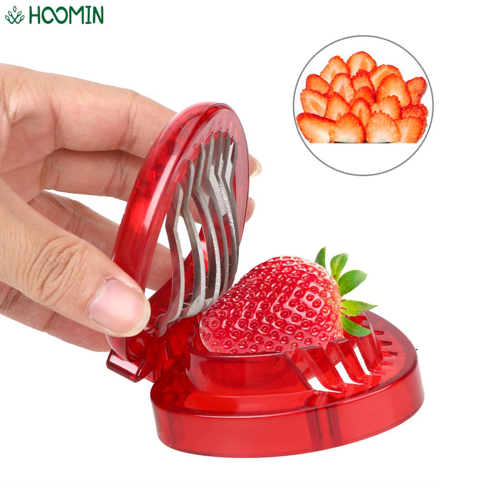 Plastic Fruit Carving Tools Aardbei Slicer Rvs Bla... – Grandado