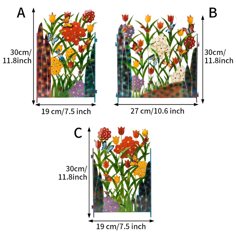 Courtyard Garden Iron Art Fence Flower Bed Garden ... – Vicedeal