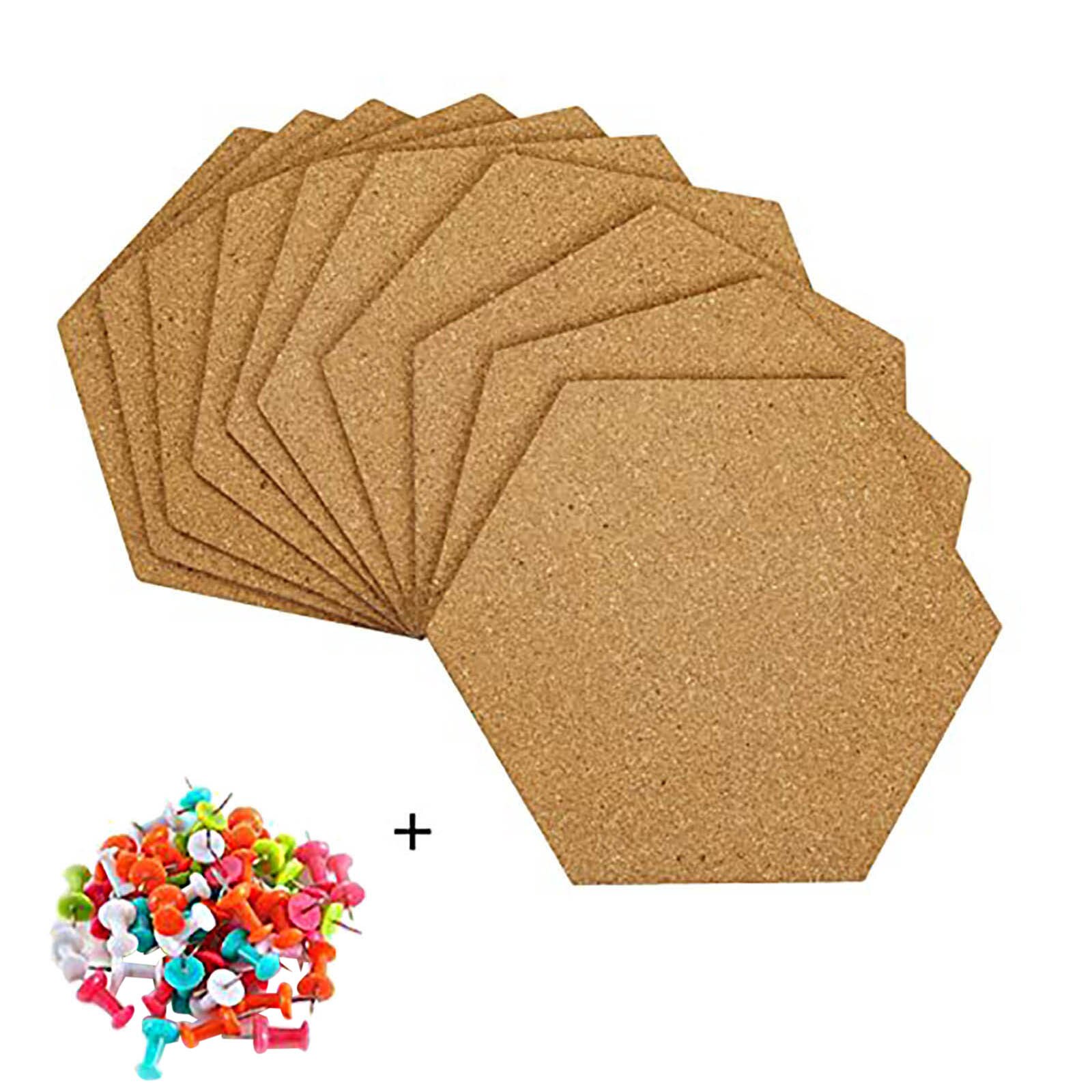 Hexagonal Cork Message Board Photo Wall Adhesive B... – Grandado