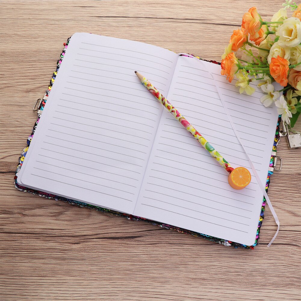 PET Sequin Notebook Notepad Memo Notebook with Loc... – Grandado