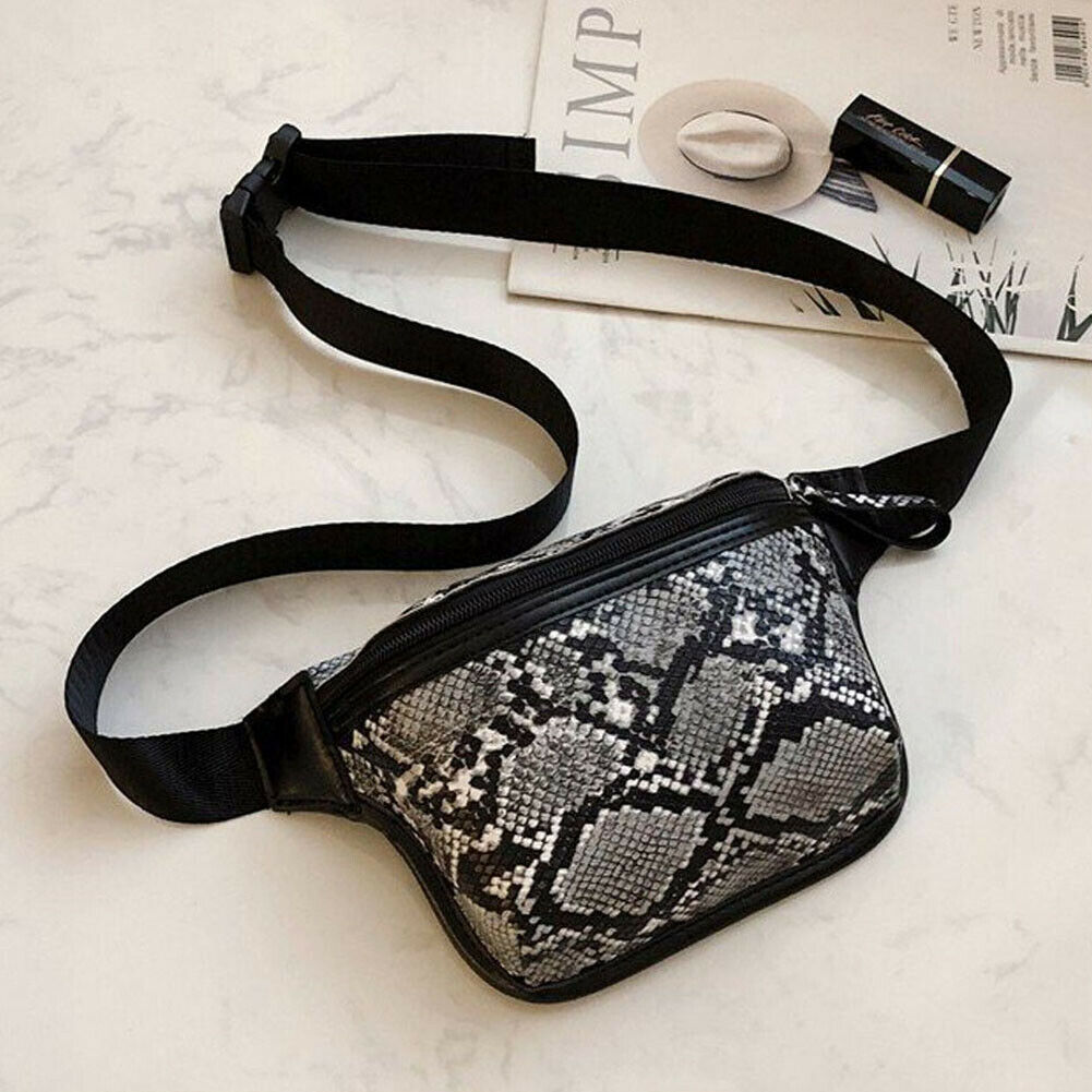 Vrouwen Heuptas Fanny Riem Tas Slangenhuid Flap Mo... – Grandado