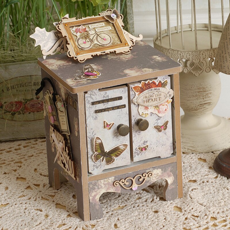 Handmade craft jewelry box DIY handmade desktop st... – Vicedeal