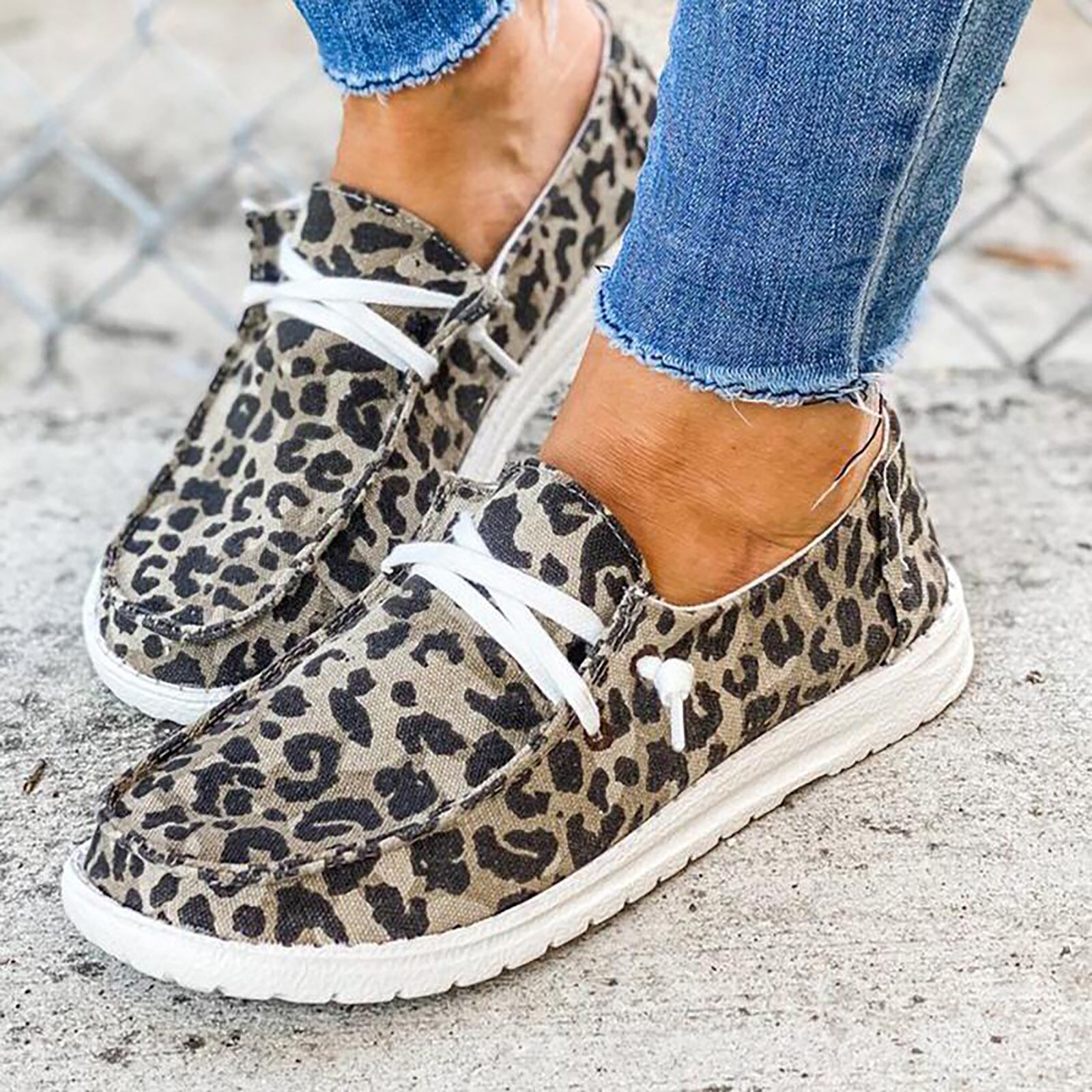 Summer Shallow Mouth Canvas Woman Flats Woman Casu... – Grandado