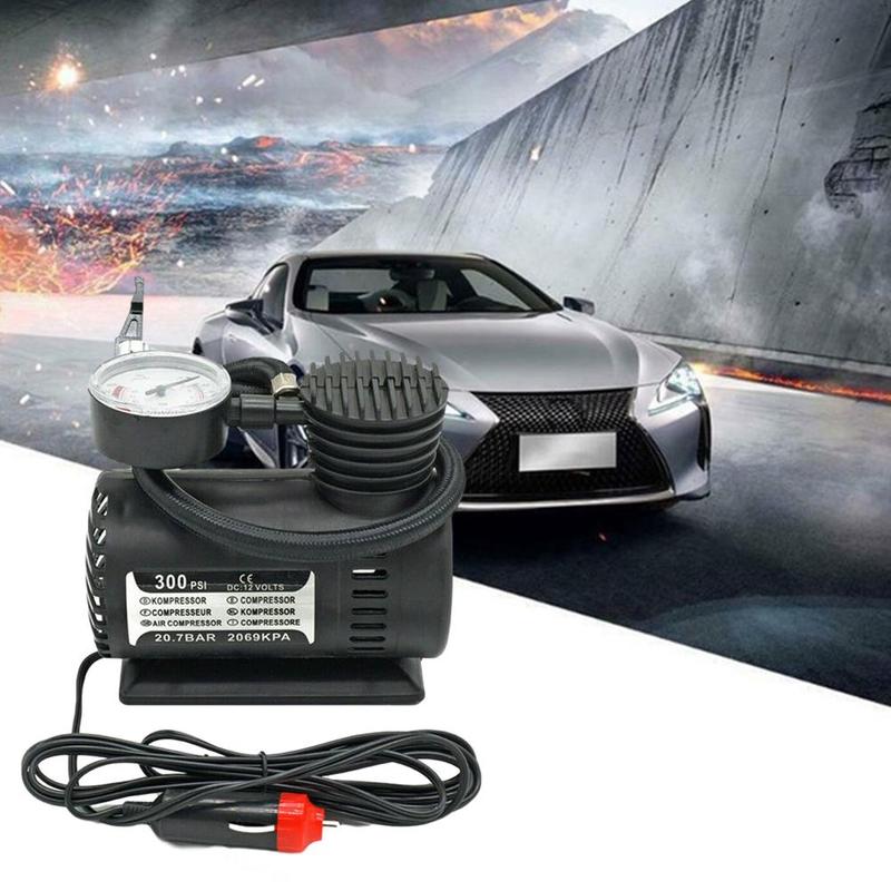 Car Auto 300PSI C300 12V Mini Air Compressor Car E... – Grandado