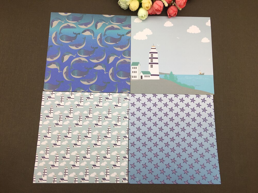 AlinaCraft 24 sheets 6"X6" ocean paper Scrapbookin... – Vicedeal