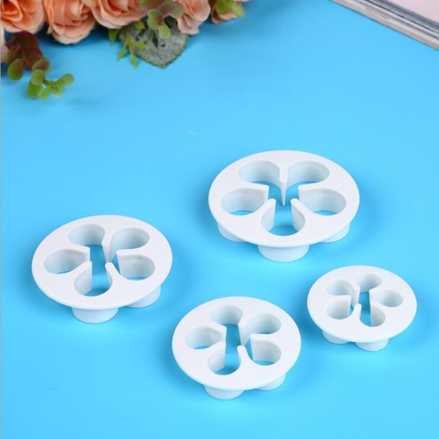 4Pcs/Set Plum Flower Plunger Fondant Mold Cutter S... – Grandado