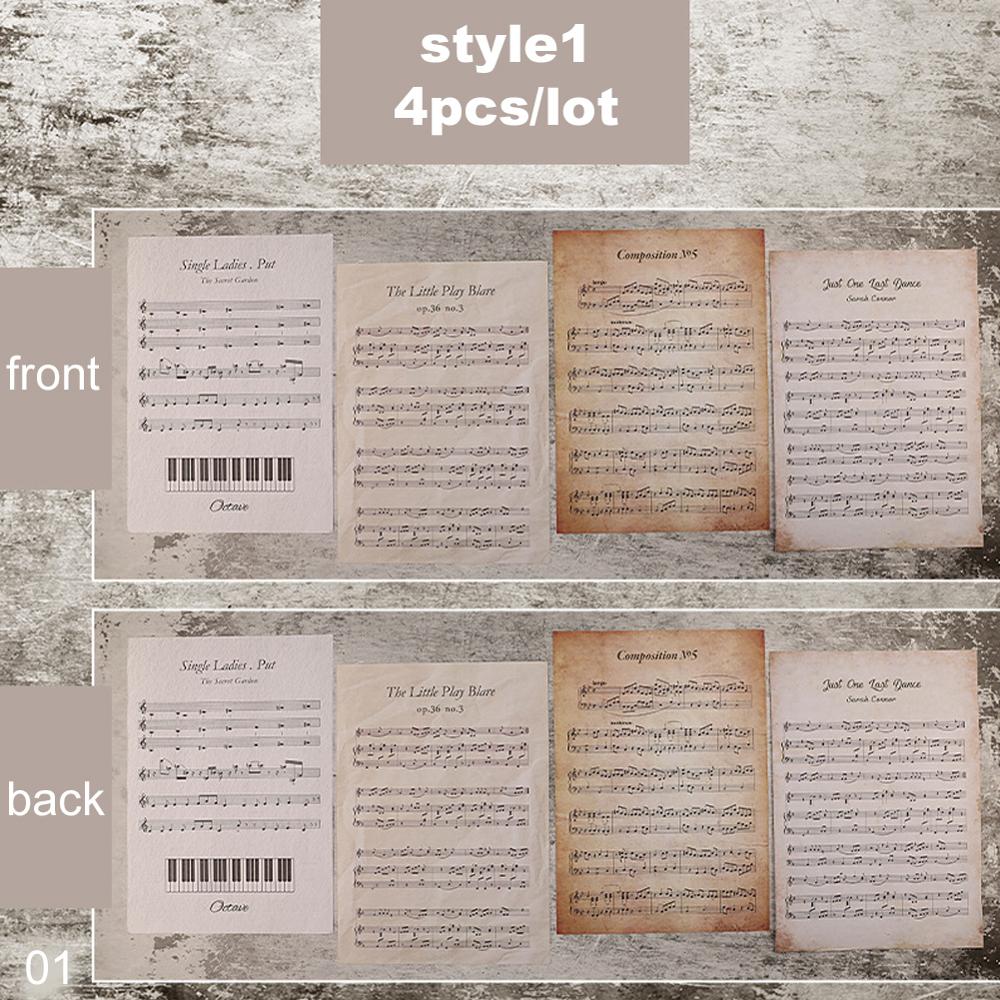 INS Retro Style Sheet Music Paper DIY Photography ... – Vicedeal