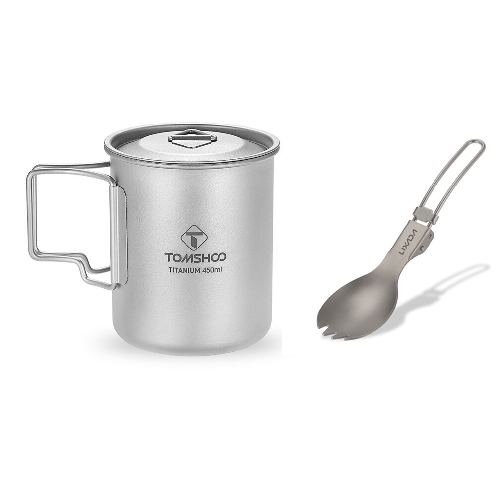 Tomshoo 450ml titan kopp vatten kopp mugg med lock... – Vicedeal
