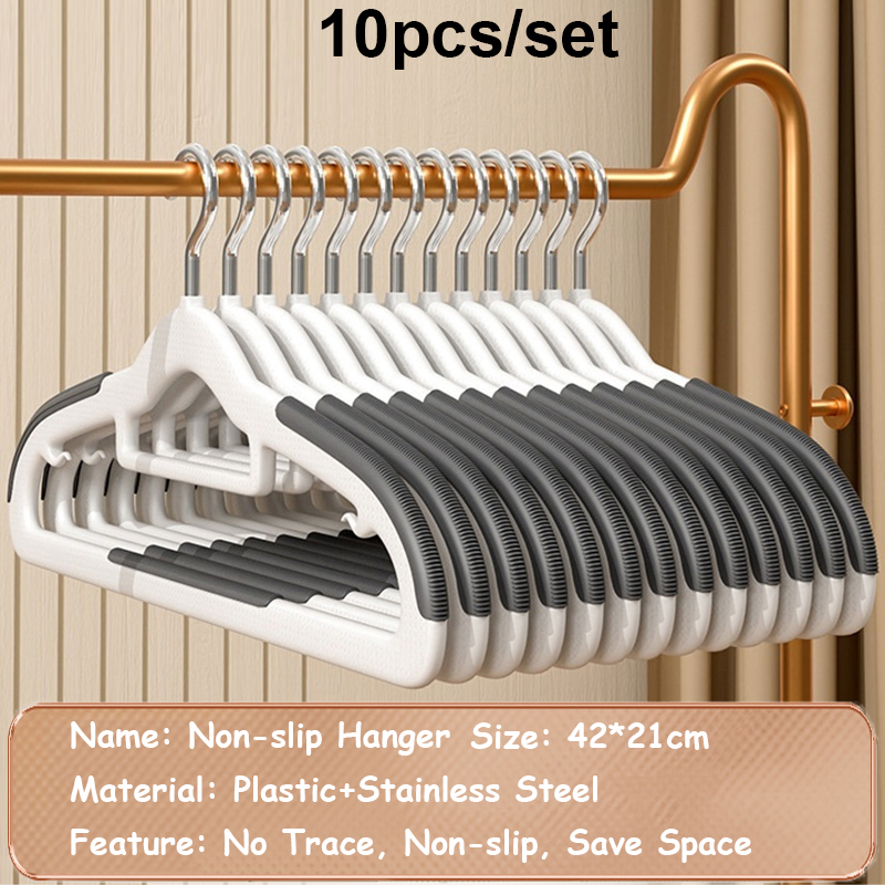 10pcs Non-Slip Hangers For Clothes Suit Coat Metal... – Vicedeal