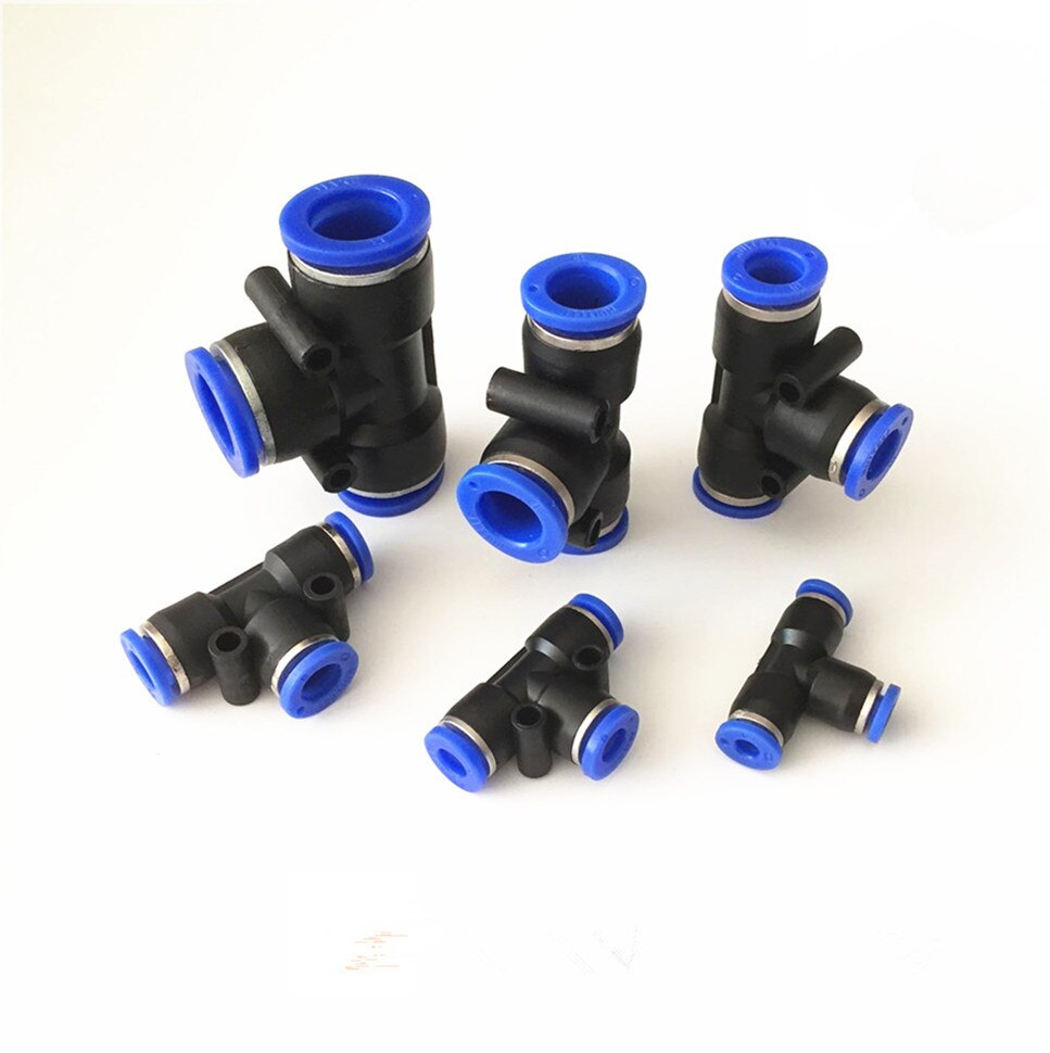 3 Way T shaped Tee Pneumatic 10mm 8mm 12mm 6mm 4mm... – Vicedeal