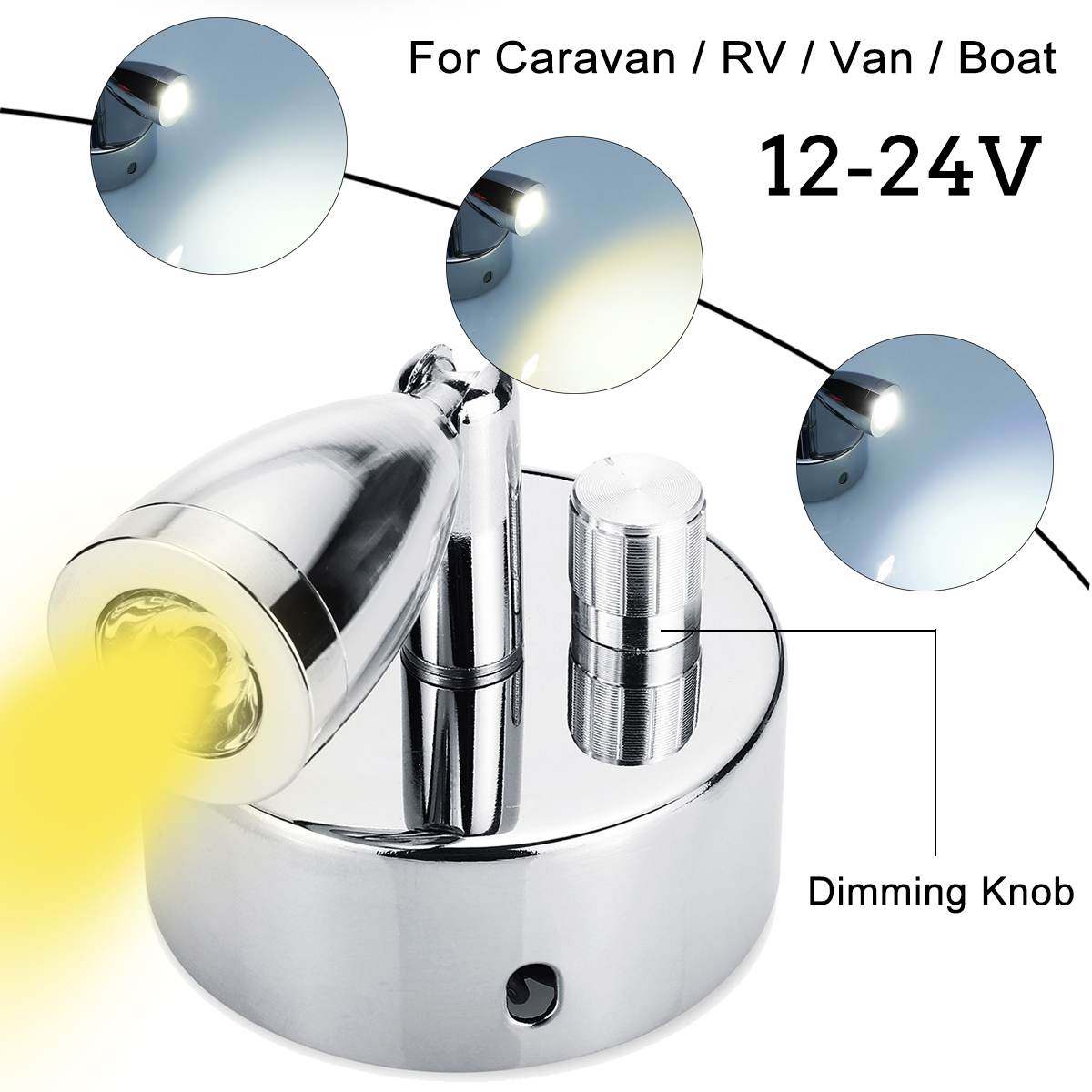 12-24V Adjustable LED Spot Reading Light Interior ... – Vicedeal