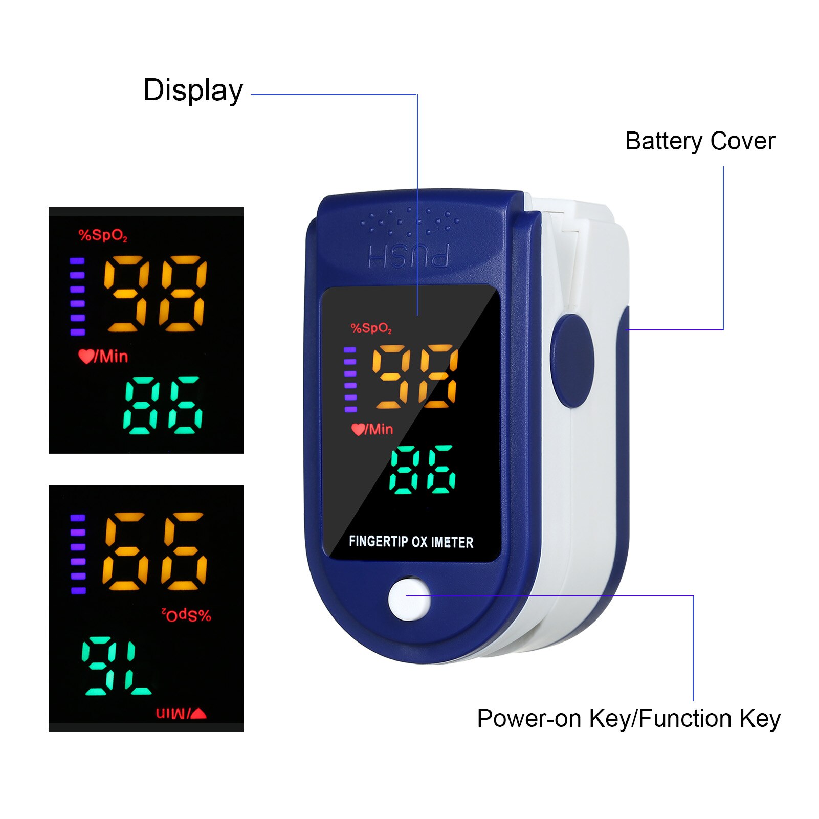 Finger Oximeter Digital Fingertip Pulse Oximeter B... – Grandado