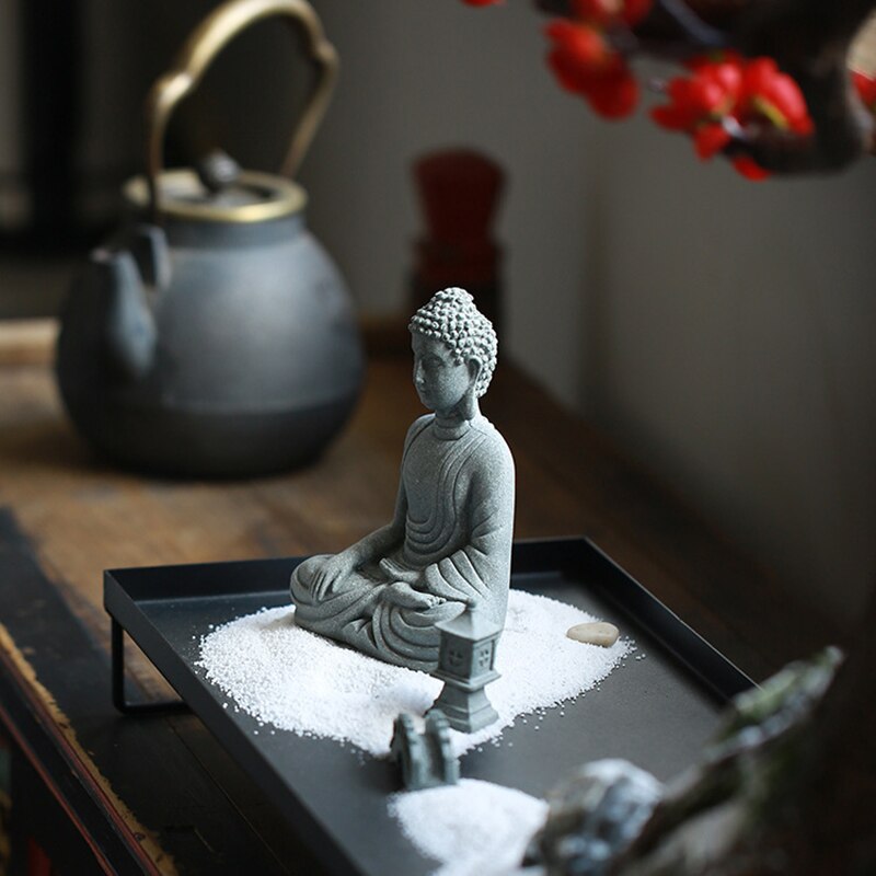 Meditation Shakyamuni Buddha Statue Indoor Landsca... – Grandado