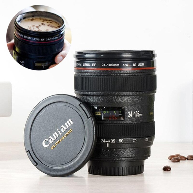 400ml Camera Lens Style Thermos Stainless Steel Cu... – Grandado