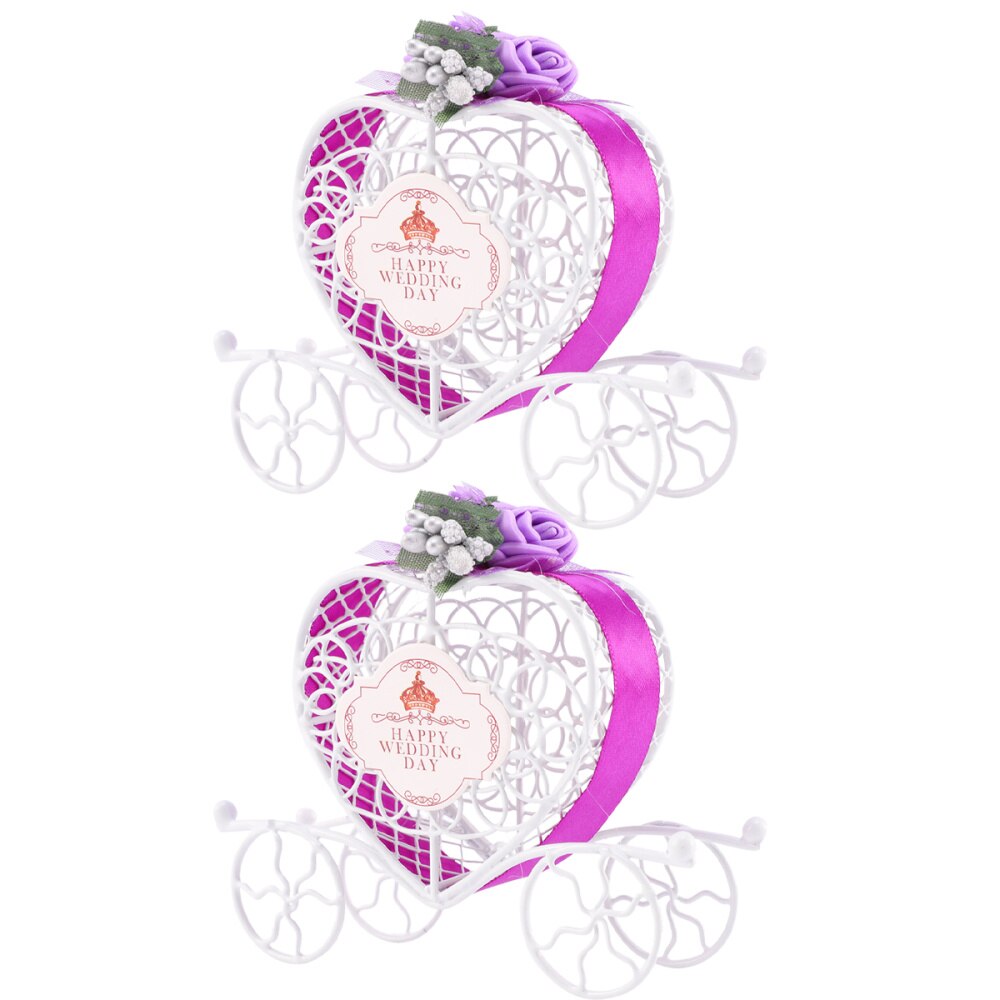 2pcs Iron Love Carriage Candy Boxes Wedding Box Ro... – Grandado