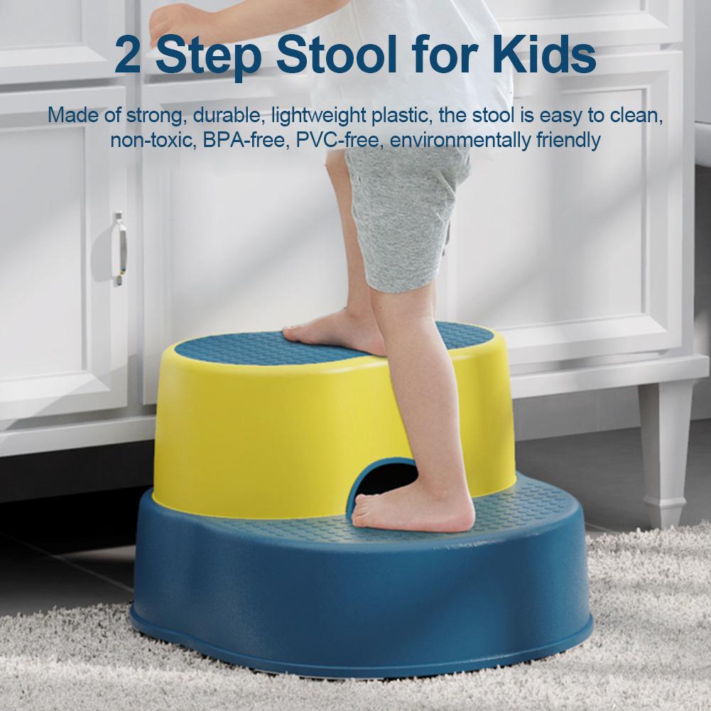 2 Step Stool For Kids Stackable Toddler Slip Resis... – Vicedeal