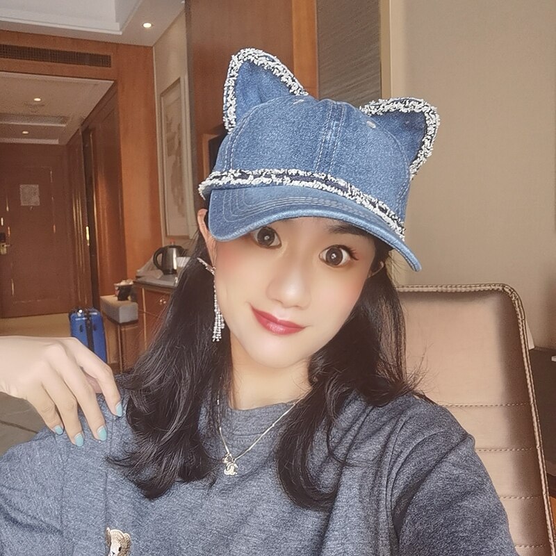 visors baseball cap for women with lovely cat ears... – Grandado