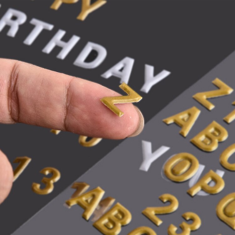 Golden and Silver Alphabet Digital 3D Bubble Stick... – Grandado