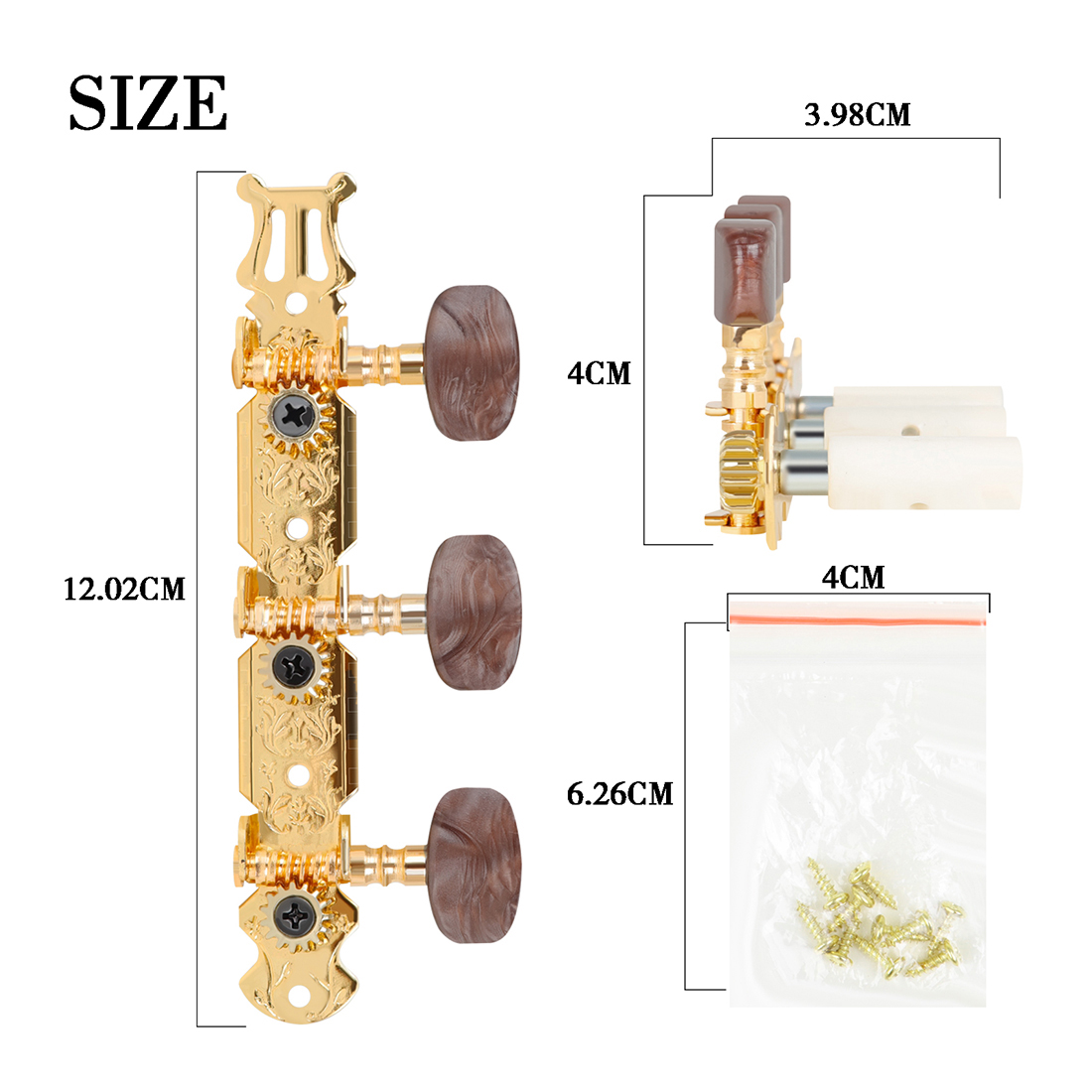 Classical Guitar Knobs Triple Guitar Tuners Machin... – Grandado