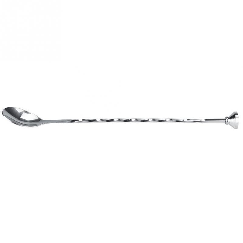 29cm Stainless Steel Long Handle Stir Spoon Cocktail Drink Mixer ...