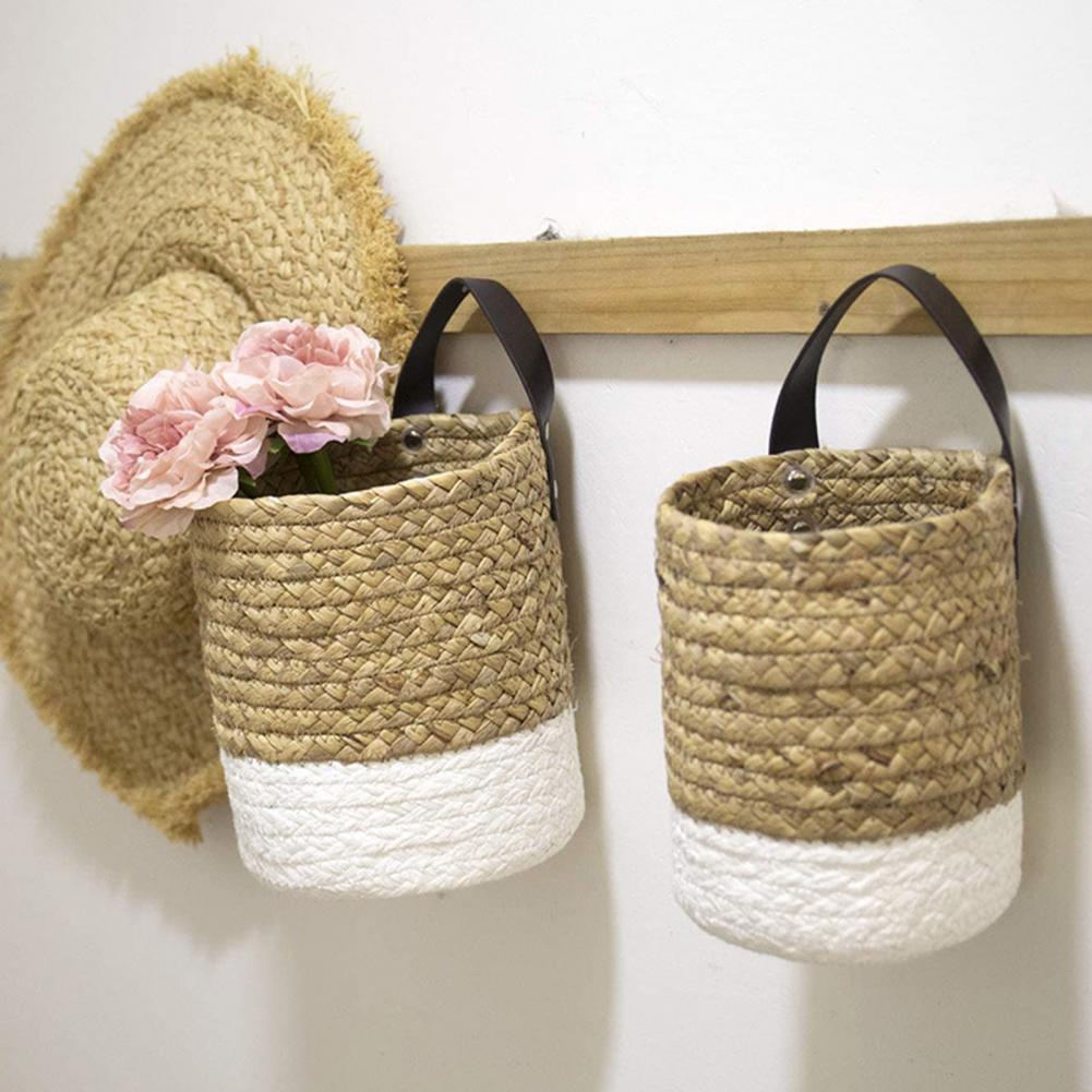 Seaweed Woven Storage Basket Wall Hanging Plant Fl... – Grandado