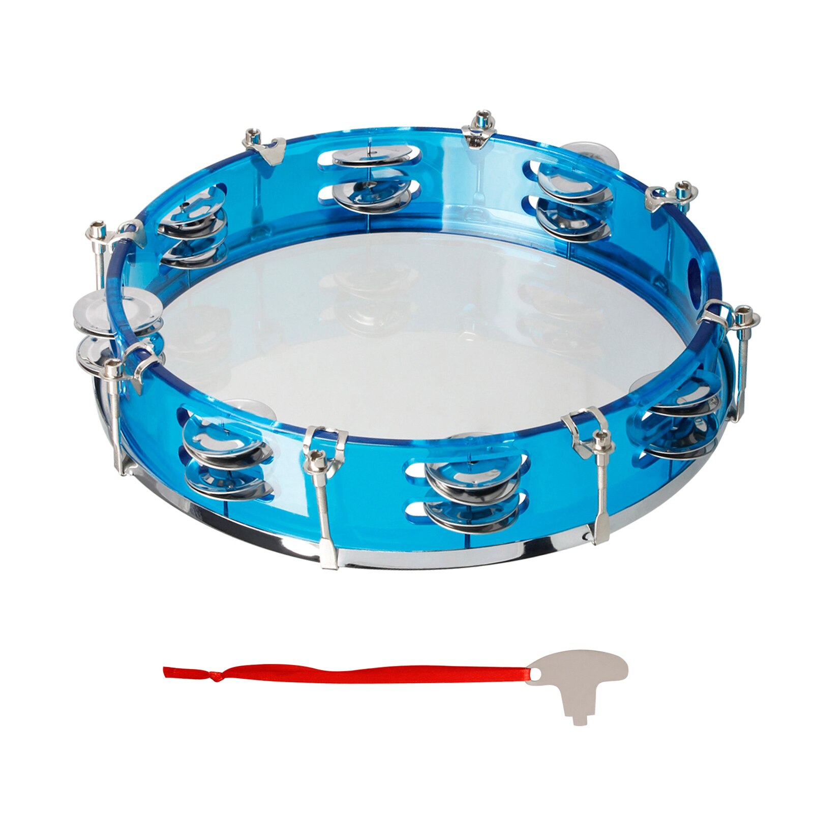 10 Inch Handheld Tambourine Double Row Tambourine ... – Grandado