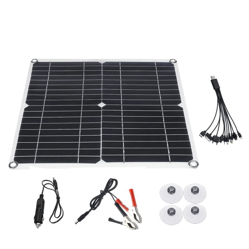 200w solpanelsæt med 40a controller dual 12v usb s... – Grandado