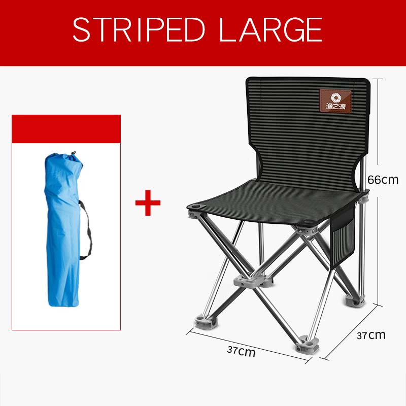 Fishing chair folding portable fishing stool thick... – Grandado