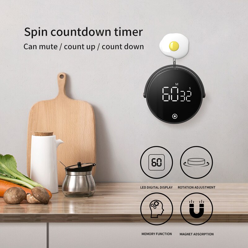 Magnetic Digital Timer for Kitchen Cooking Shower ... – Vicedeal