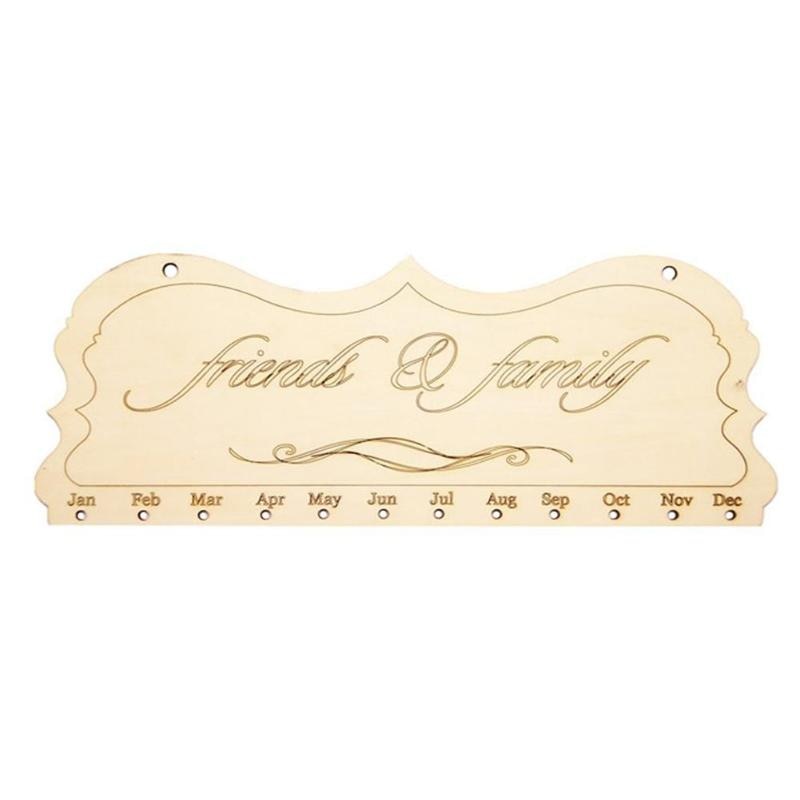 DIY Wooden Birthday Calendar Sign Special Dates Pl... – Vicedeal