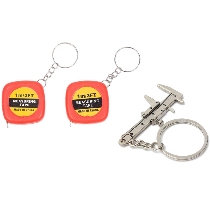 2 Pcs Red Case 1 Meter 3 Feet Tape Measure With Ke... – Grandado